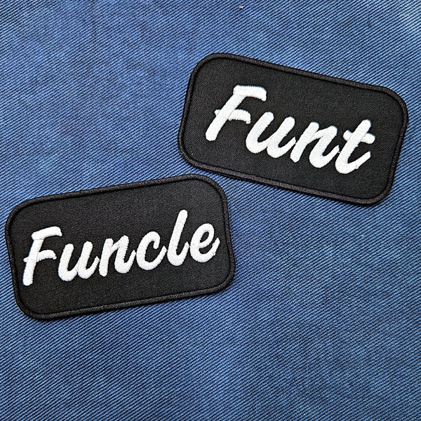 Funt Funcle Embroidered Name Tag Iron On Patch - Junkyard Witch