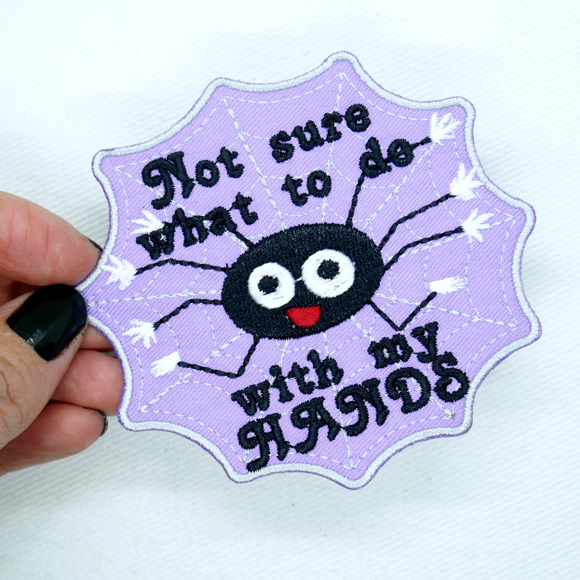 Spooky Spider Legs Hands Embroidered Iron On Patch – Junkyard Witch