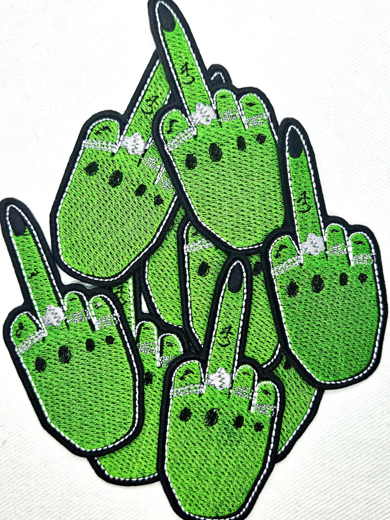 Witches Middle Finger Iron On Patch - Junkyard Witch