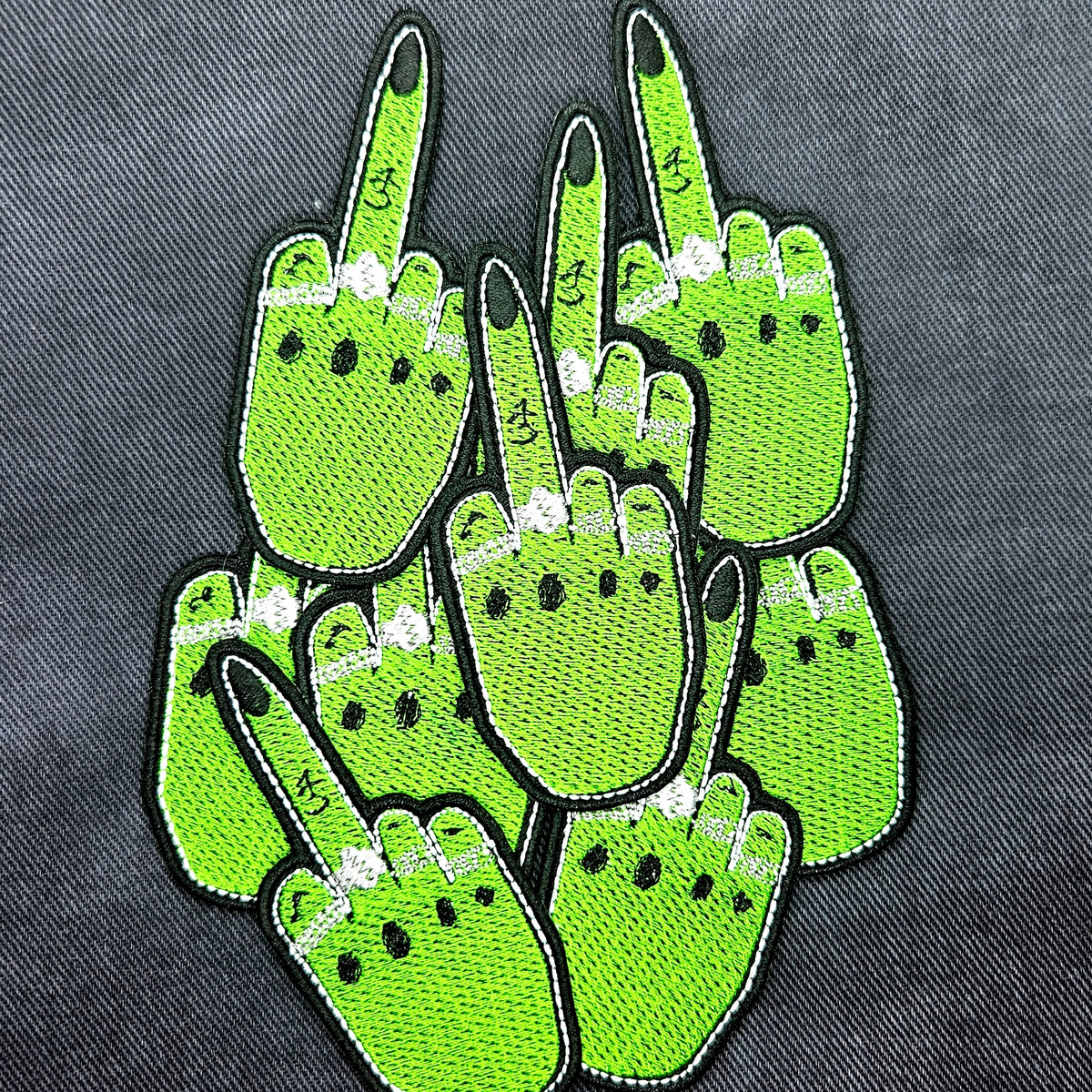 Witches Middle Finger Iron On Patch - Junkyard Witch