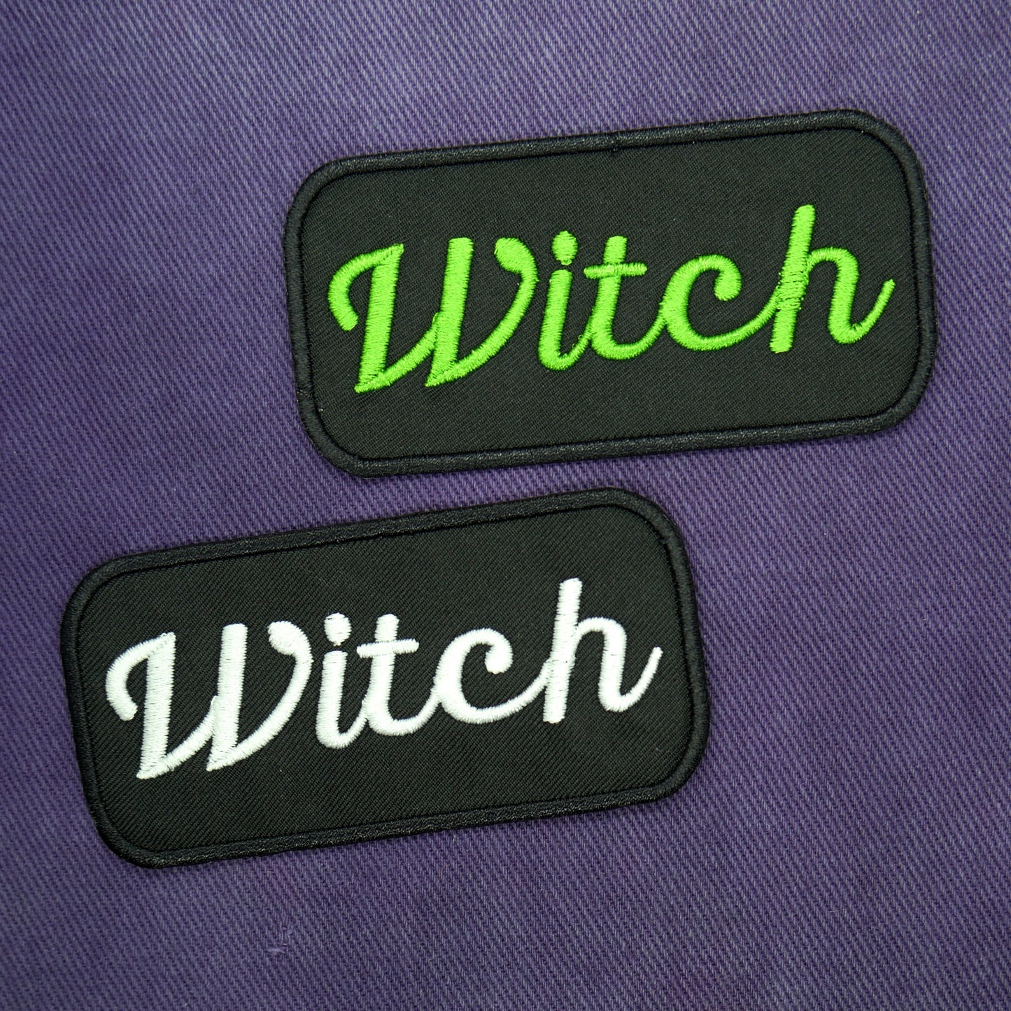 Witch Embroidered Name Tag Iron On Patch – Junkyard Witch