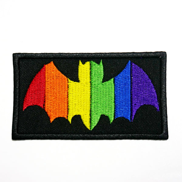 Spooky Pride Bat Iron on Halloween Patch - Junkyard Witch