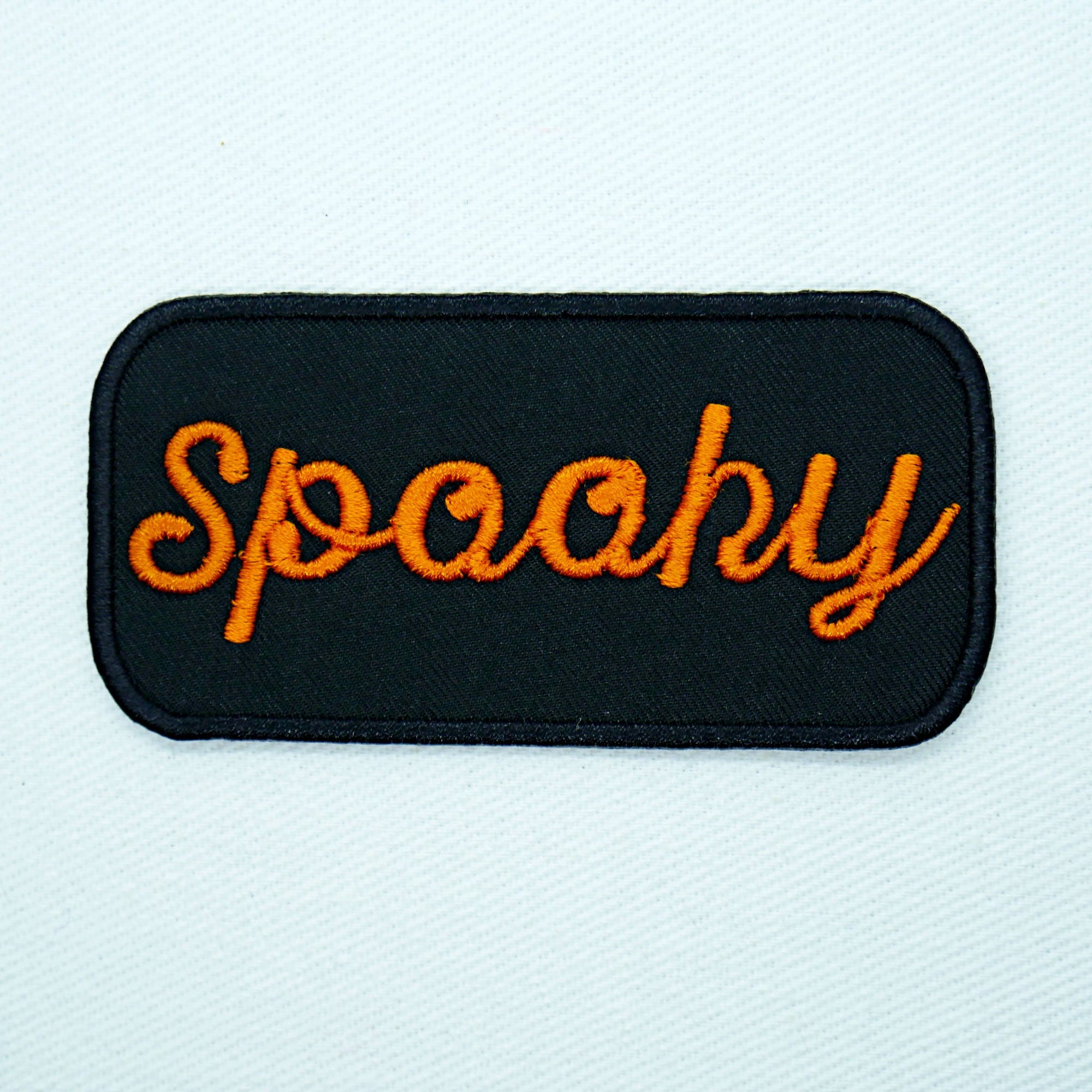 Spooky Embroidered Name Tag Iron On Patch - Junkyard Witch