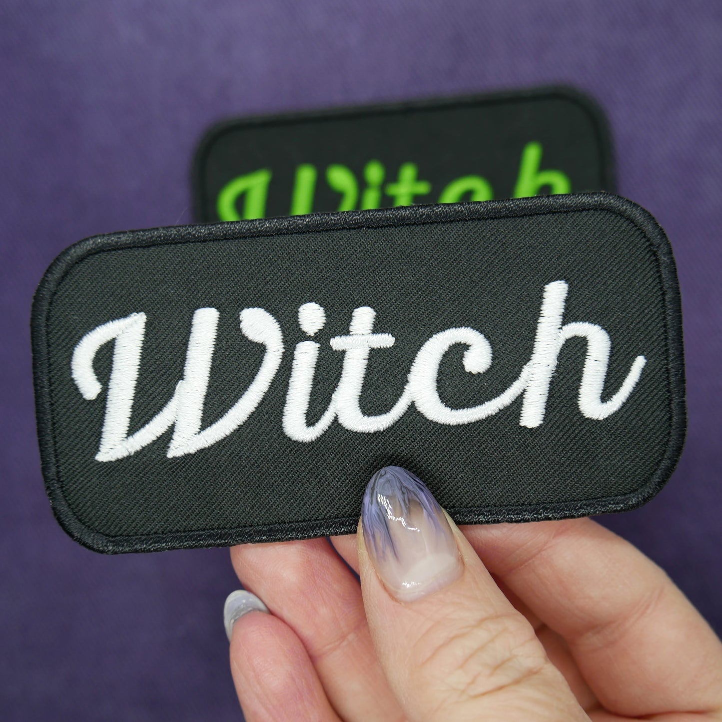 Witch Embroidered Name Tag Iron On Patch – Junkyard Witch